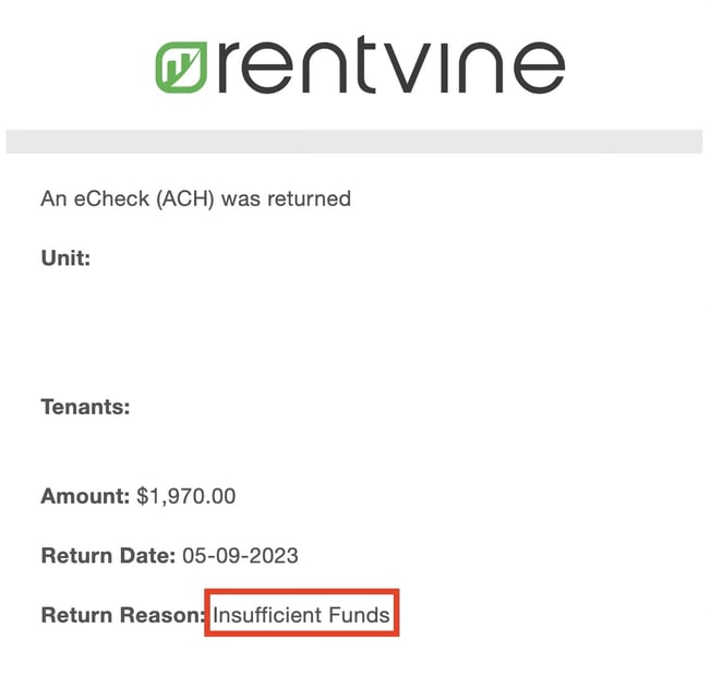 What are the definitions of the different "Return Codes" on a Returned eCheck (ACH) Payment